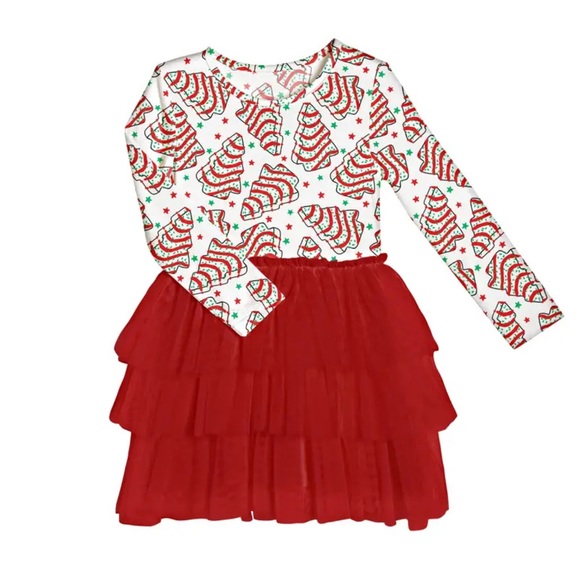 Dresses | Nwt Little Debbies Christmas Tree Cake Bamboo Tutu Dress ...